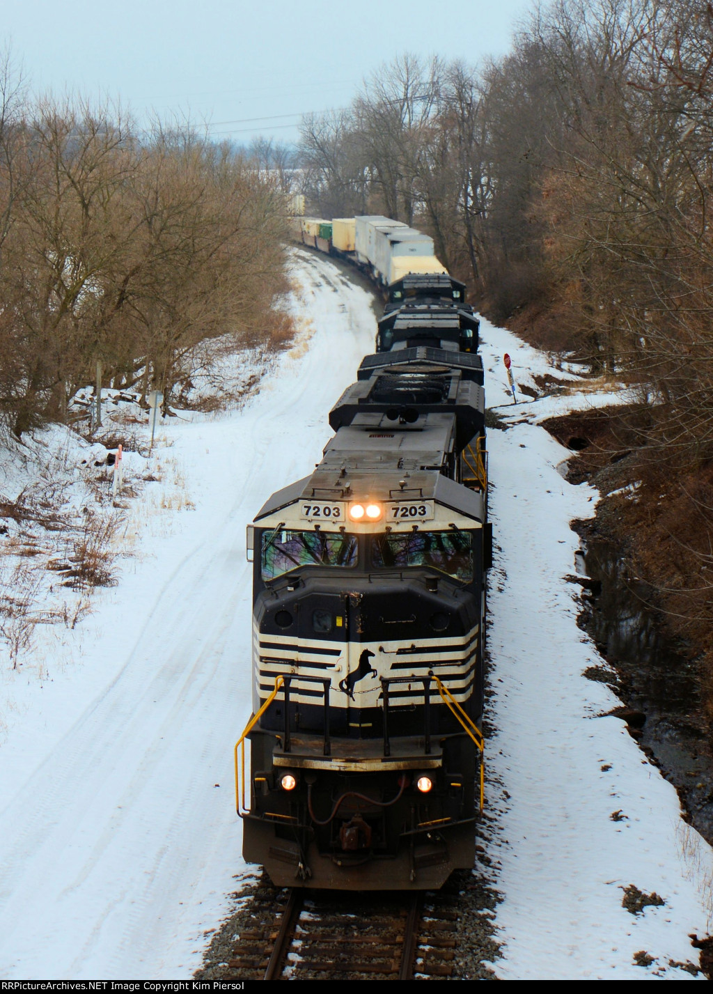 NS 7203 SD80MAC Train 212